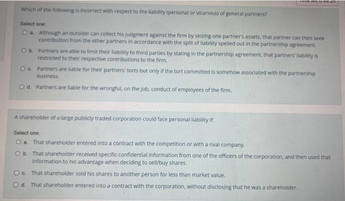 Solved Which of the following is incorrect with respect to | Chegg.com