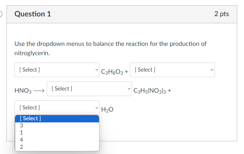 Solved Nitroglycerin (C3H5(NO3)3) ﻿is produced by adding | Chegg.com