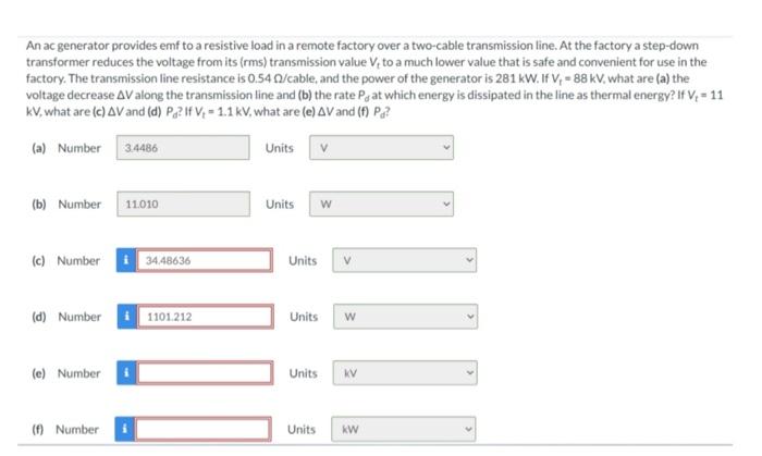 Solved An ac generator provides emf to a resistive load in a | Chegg.com