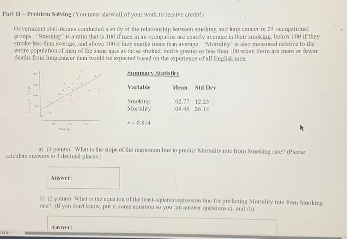 Solved art II - Problem Solving (You must show all of your | Chegg.com