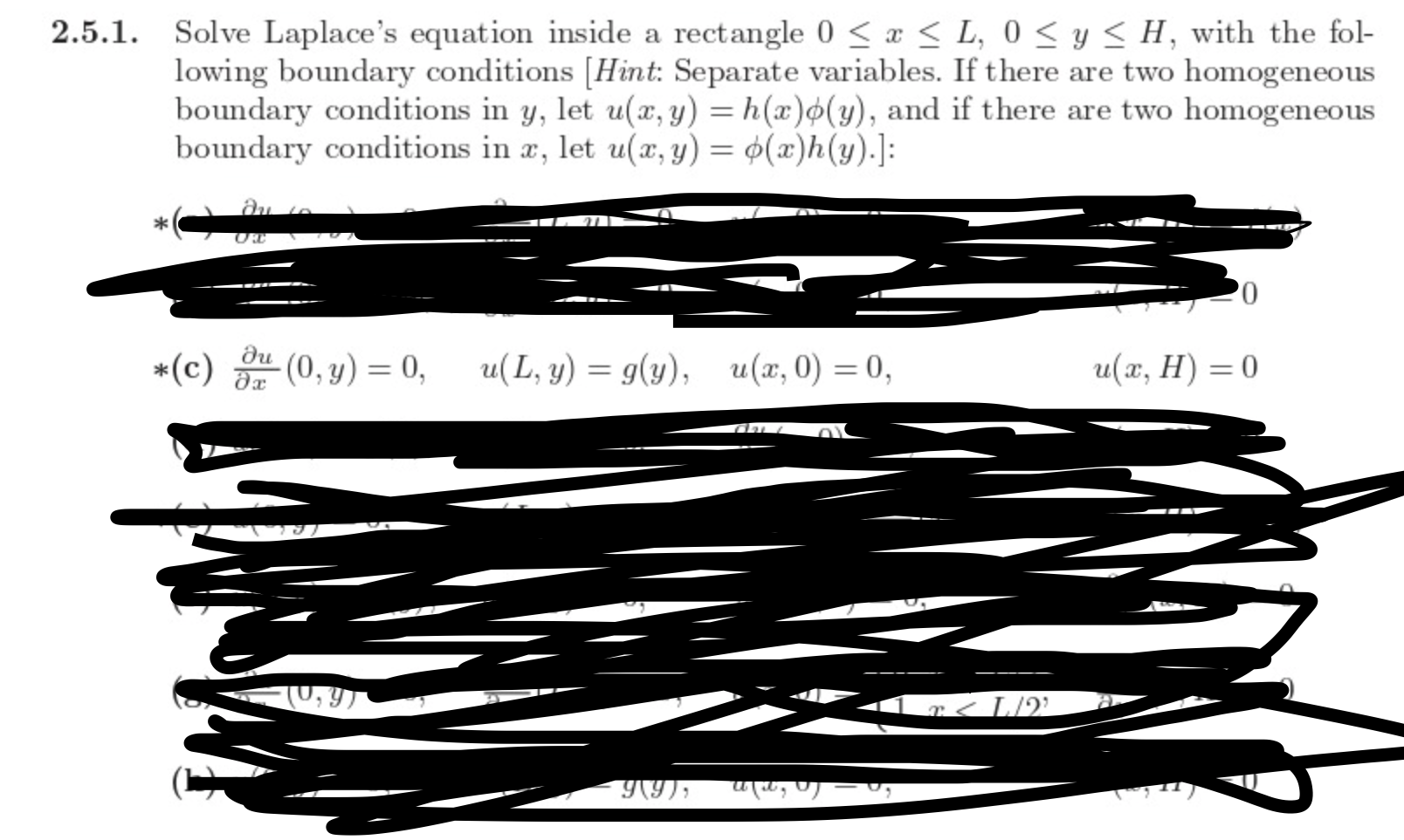 Solved Solve Laplace's equation inside a rectangle | Chegg.com