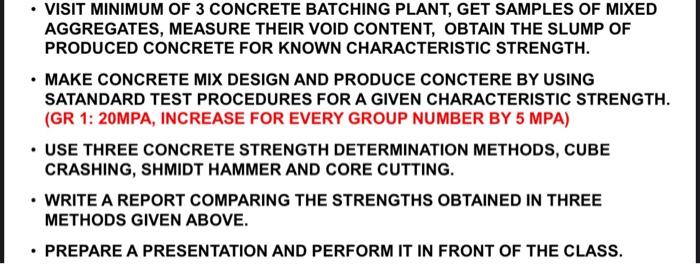 Solved - VISIT MINIMUM OF 3 CONCRETE BATCHING PLANT, GET | Chegg.com