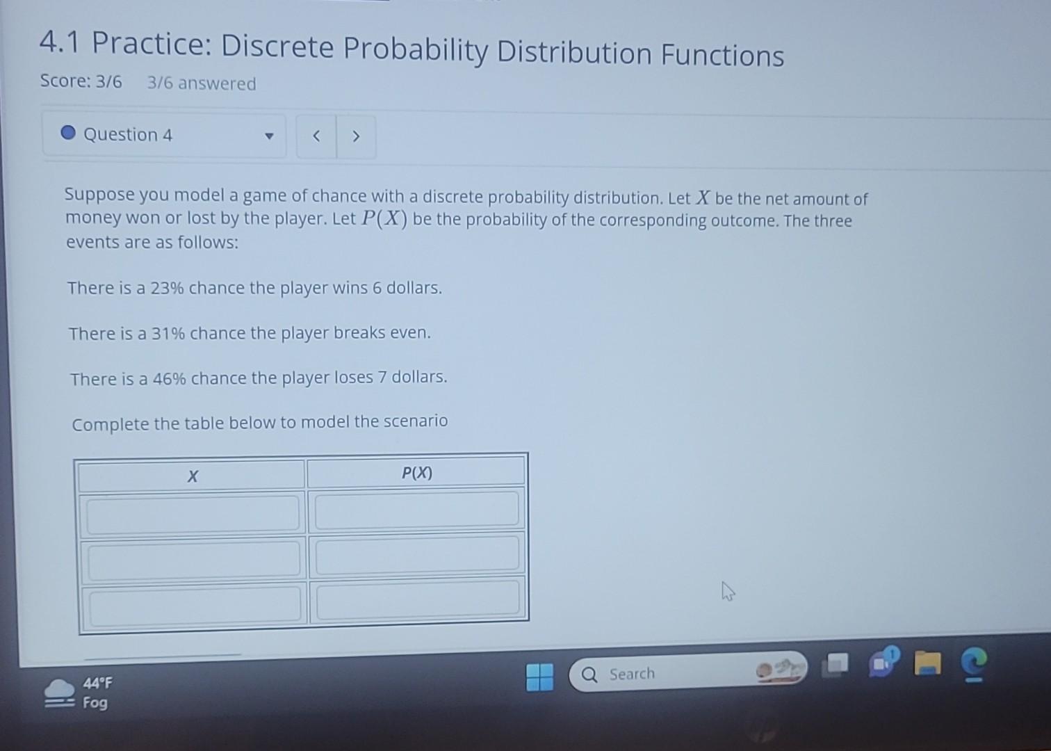 Solved 4.1 Practice: Discrete Probability Distribution | Chegg.com