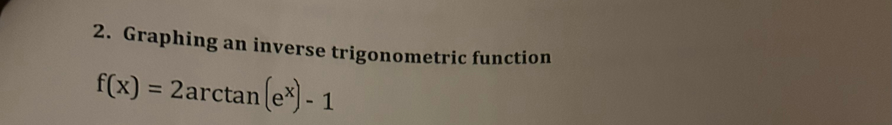 Solved Graphing an inverse trigonometric | Chegg.com