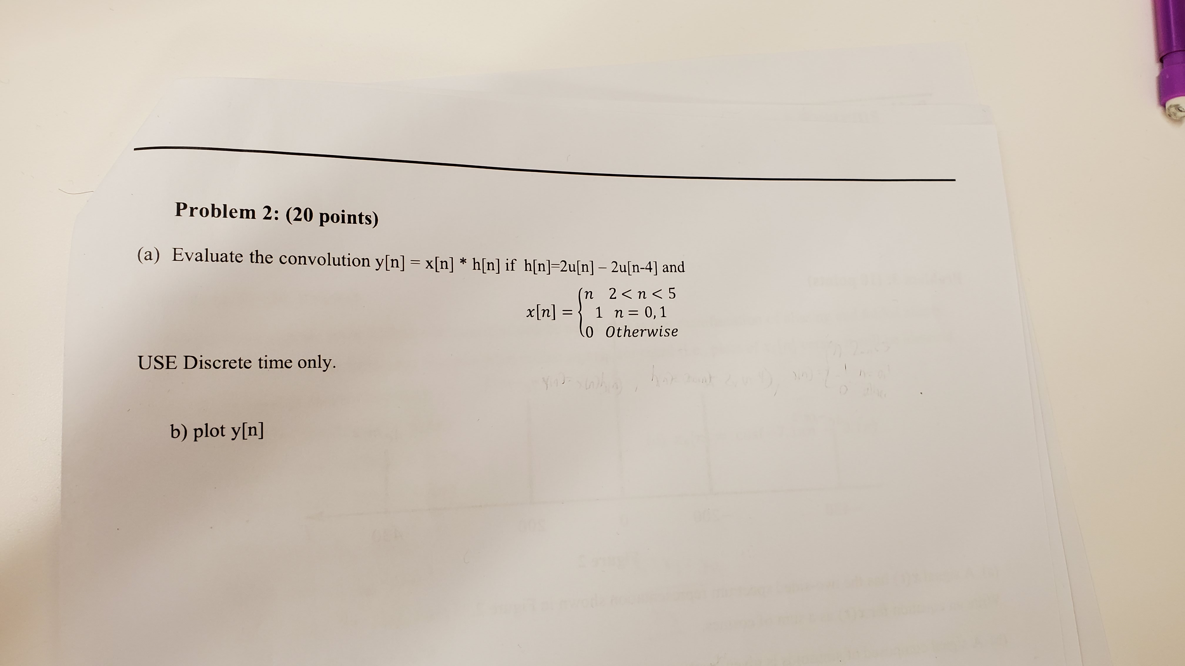 Solved Problem 2 20 ﻿pointsa ﻿evaluate The Convolution 7071
