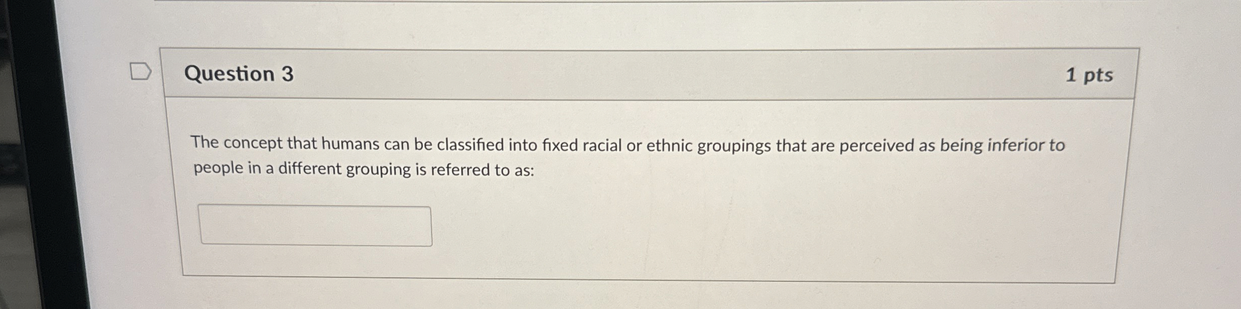 Solved Question 31 ﻿ptsThe concept that humans can be | Chegg.com