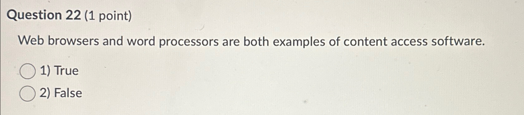 Solved Question 22 (1 ﻿point)Web browsers and word | Chegg.com