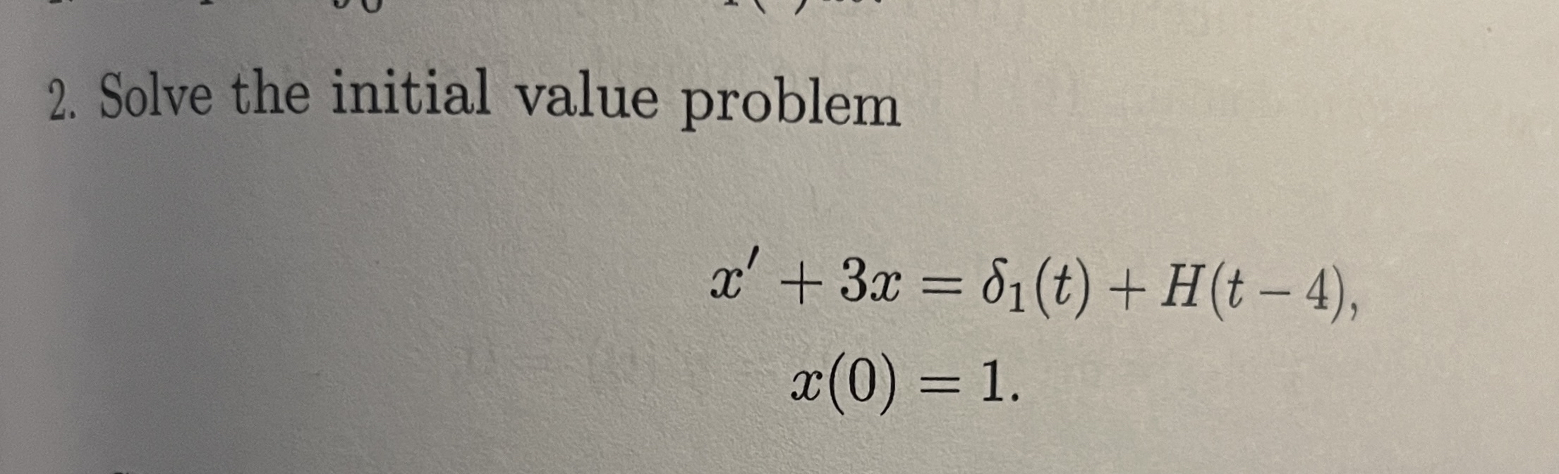 Solved Solve the initial value | Chegg.com