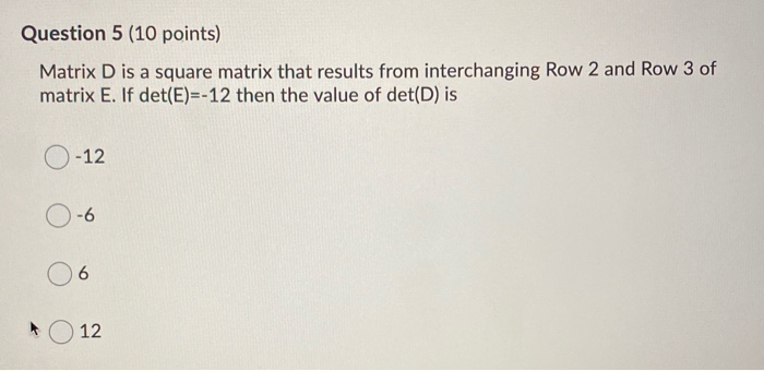 Solved Question 1 (10 points) For questions 1-3 use the 3x3 | Chegg.com