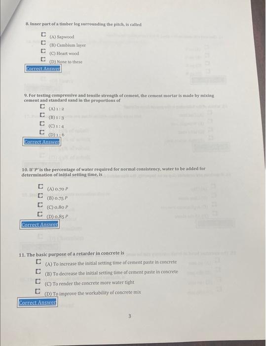 Solved B. Inger part of a timber log surrounding the pitch, | Chegg.com