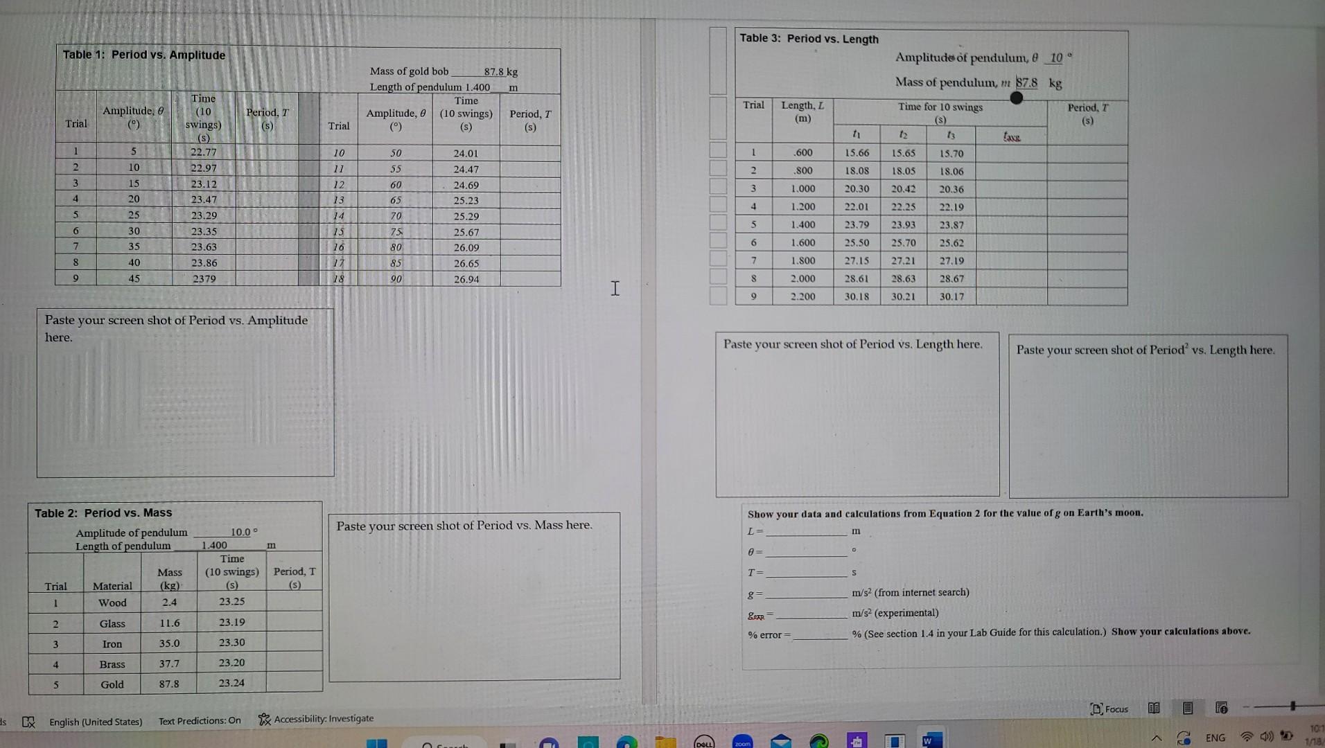 Solved Can you please fill out the rest of the table? and | Chegg.com
