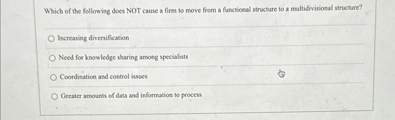 Solved Which of the following does NOT cause a firm to move | Chegg.com