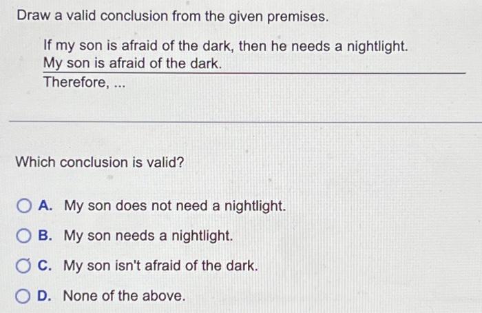 Solved Draw a valid conclusion from the given premises. If | Chegg.com