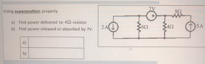 Solved zy Using superposition property 992 a) Find power | Chegg.com