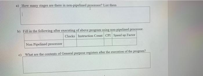 Solved The program for a non pipelined processor is as below | Chegg.com