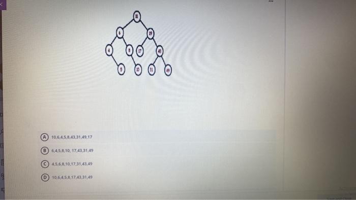 Solved Given the following Binary Search Tree, fill in blank | Chegg.com