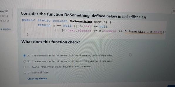 Solved Consider the function DoSomething defined below in | Chegg.com