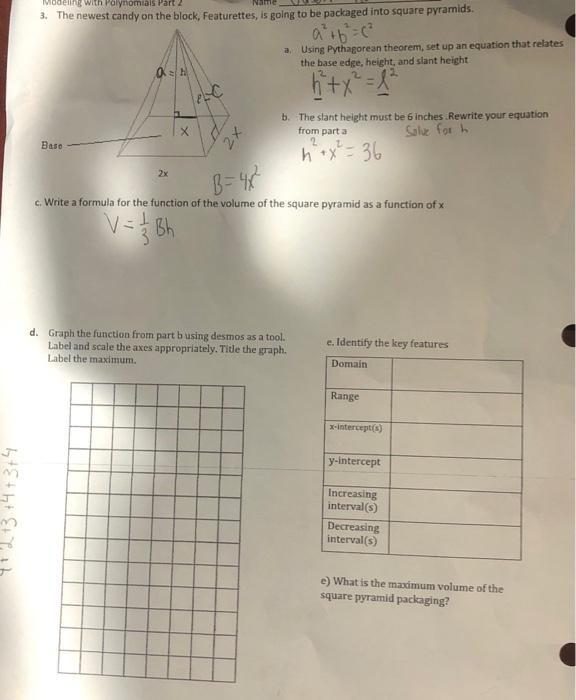 Solved Name Modeling with Polynomials Part 2 3. The newest | Chegg.com