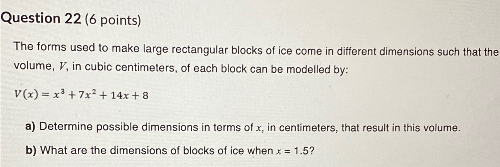 Solved Question 22 (6 ﻿points)The forms used to make large | Chegg.com