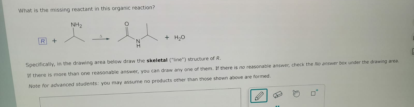 Solved What is the missing reactant in this organic | Chegg.com