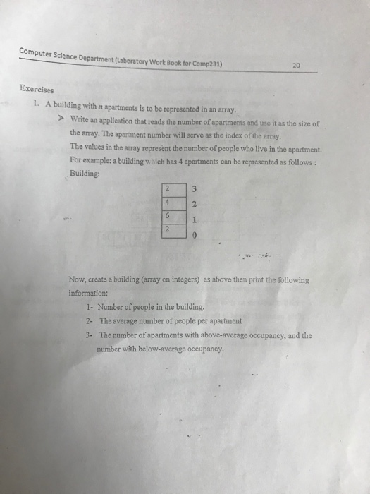 Solved Computer Science Department (Laboratory Work Book for | Chegg.com