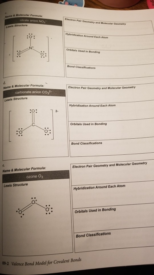 Solved Electron Pair Geometry and Molecular Geometry Name & | Chegg.com