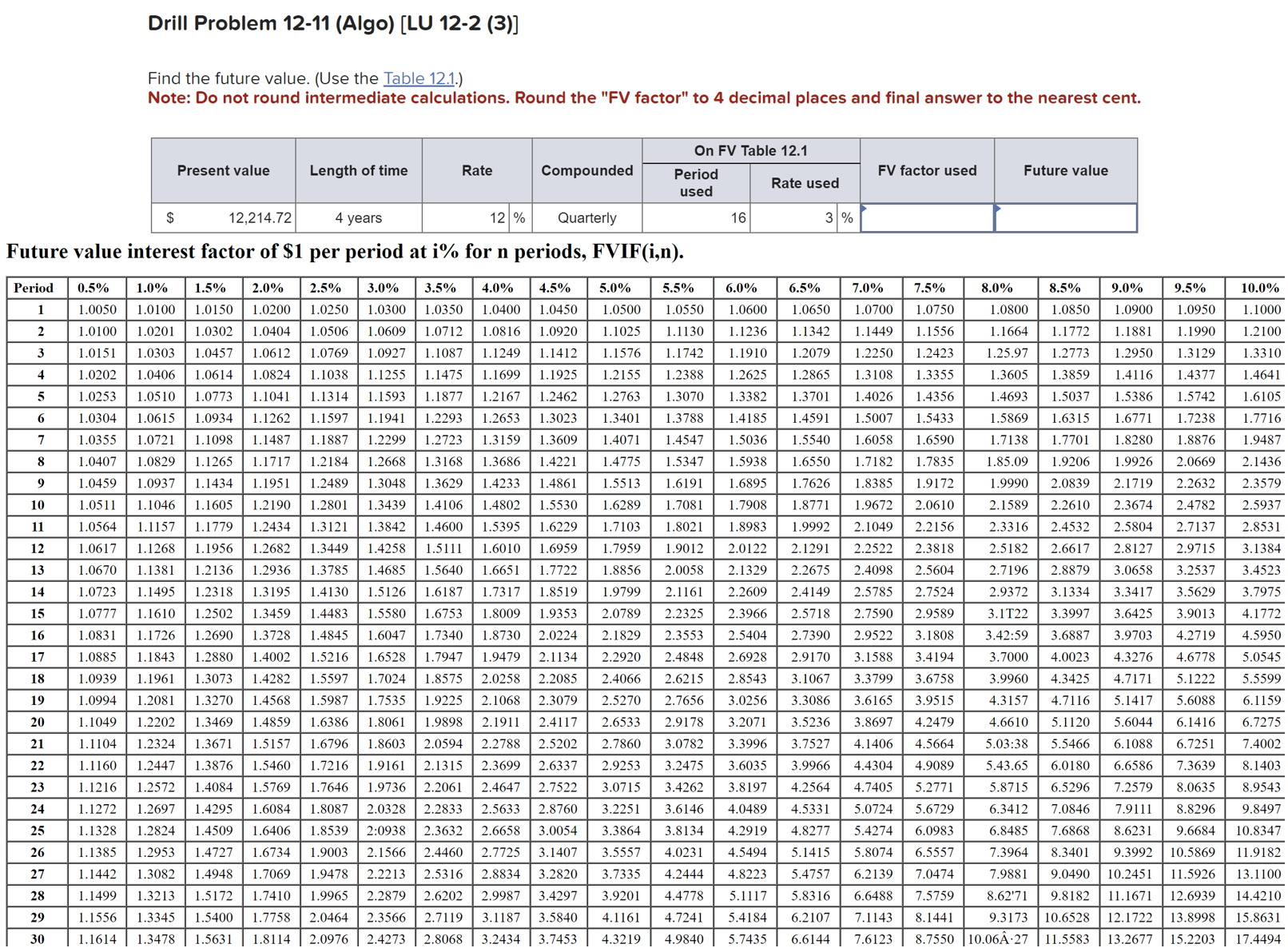 Solved Drill Problem 12-11 (Algo) [LU 12-2 (3)]Find the | Chegg.com