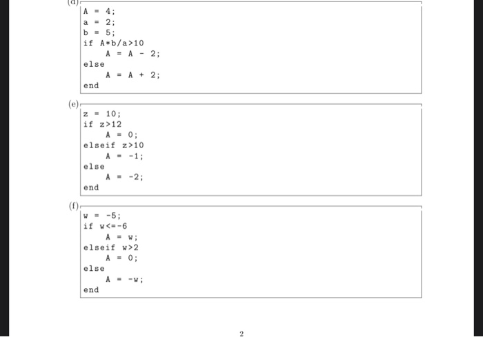 Solved Problem 2 (35 points) The following scripts contain | Chegg.com