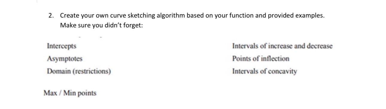 Using curve sketching algorithm draw the following | Chegg.com