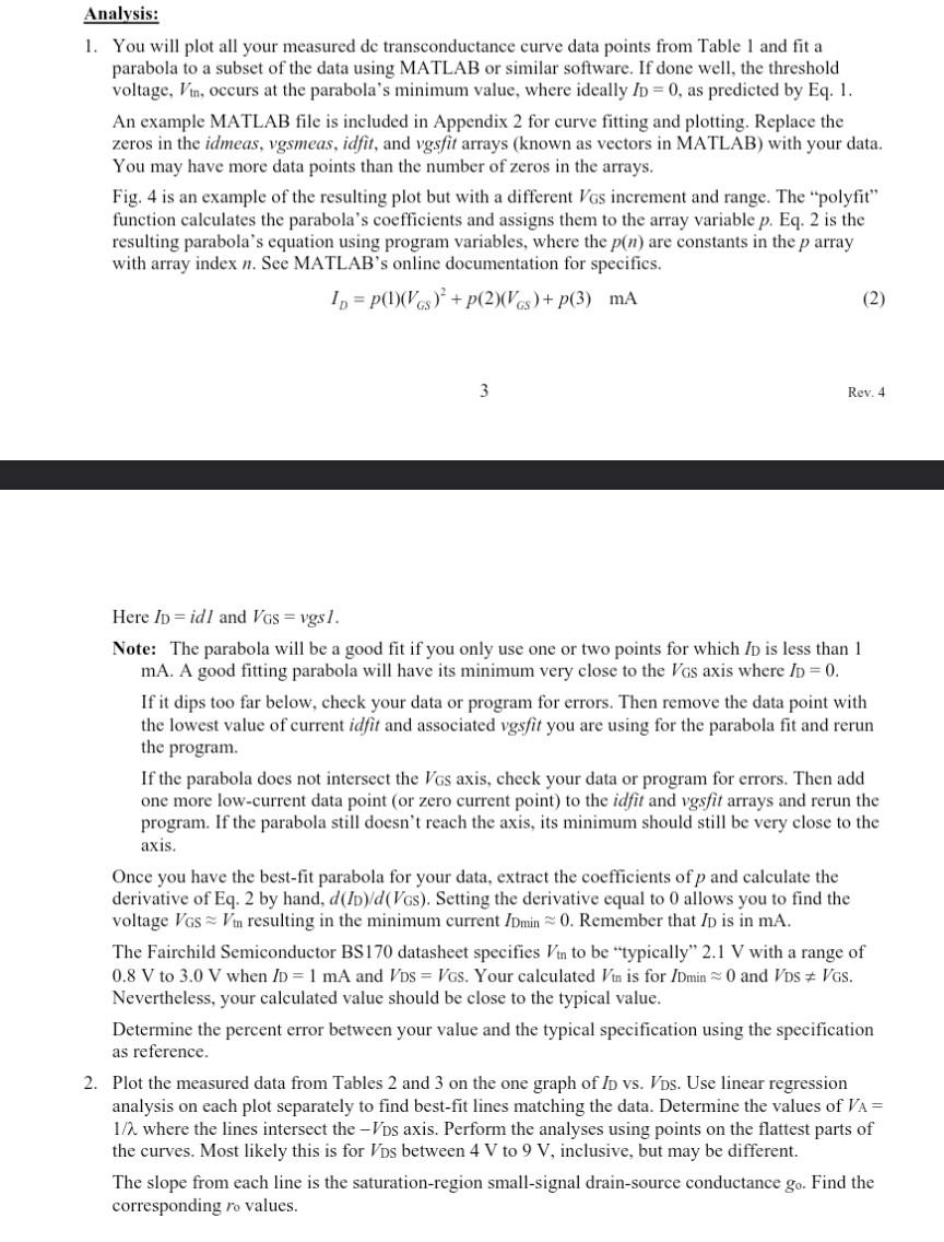Solved Analysis: 1. You will plot all your measured de | Chegg.com