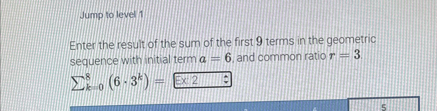 Solved Jump to level 1Enter the result of the sum of the | Chegg.com