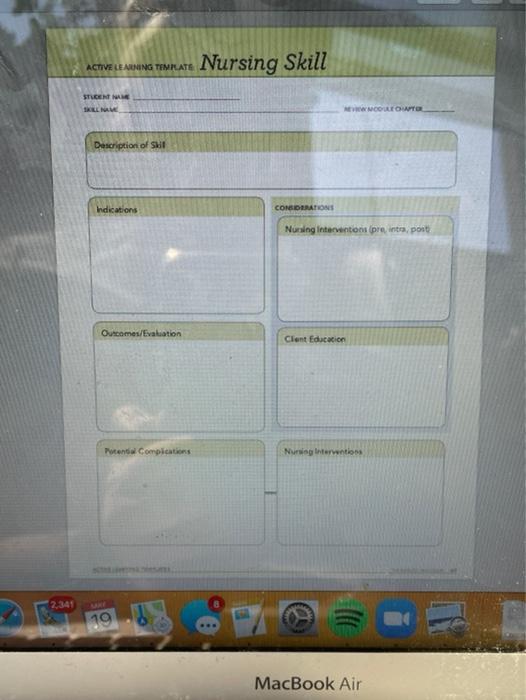 Solved ACTIVE LEARNING TEMPLATE Nursing Skill ĐH HÀ WOOOWE | Chegg.com