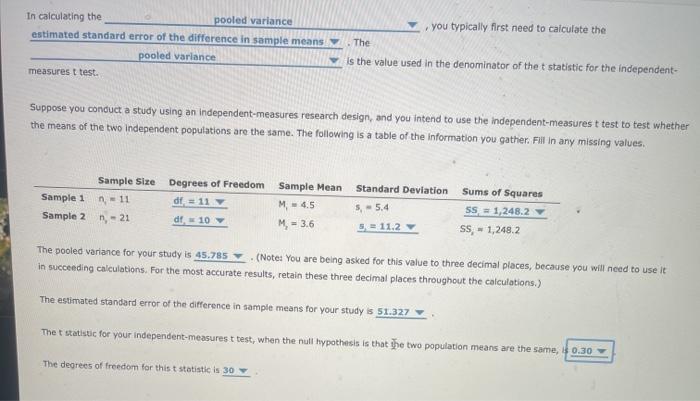 Solved 4. Differentiating pooled variance and the estimated | Chegg.com