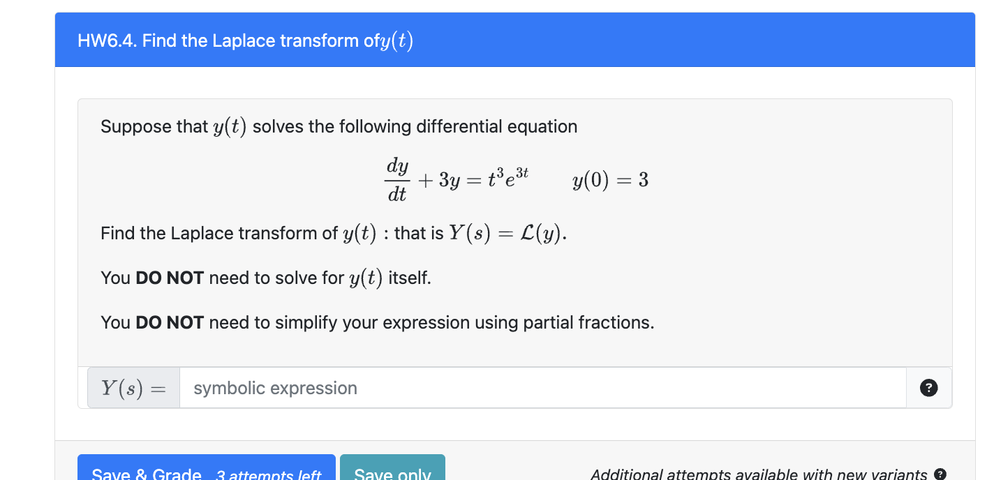 Solved Suppose that y(t) ﻿solves the following differential | Chegg.com