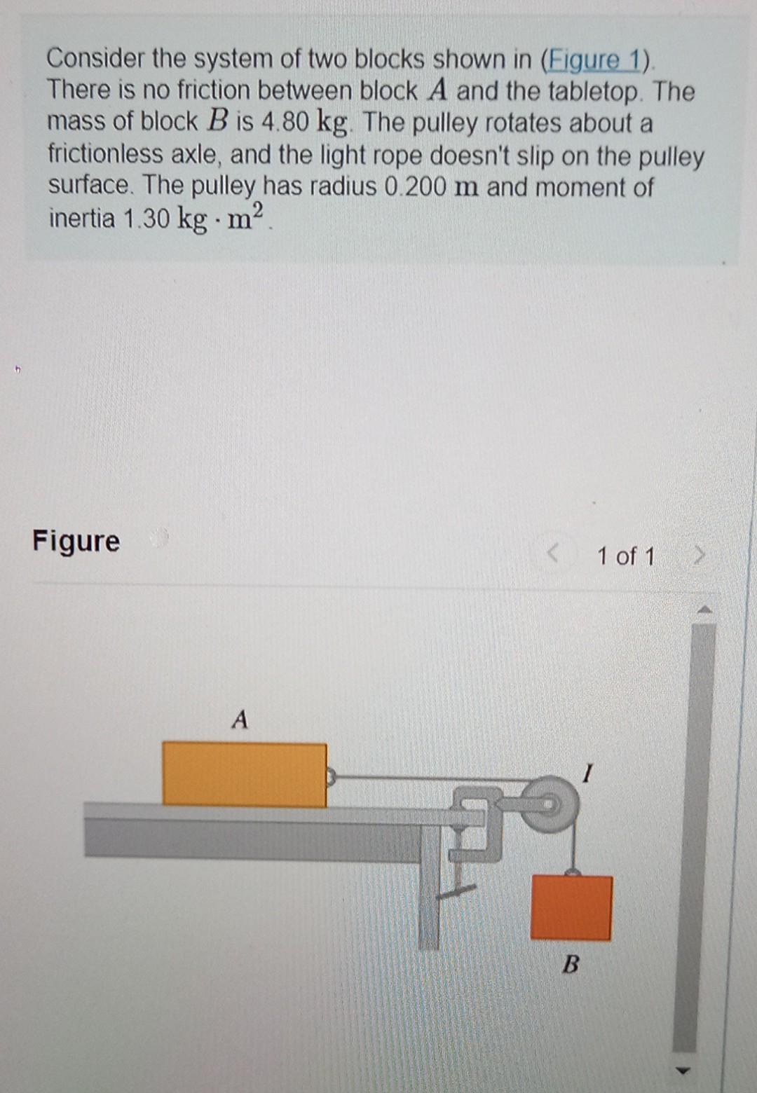Solved Part A)If the pulley is rotating with an angular | Chegg.com