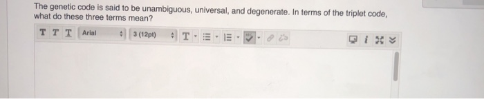 Solved The genetic code is said to be unambiguous, | Chegg.com