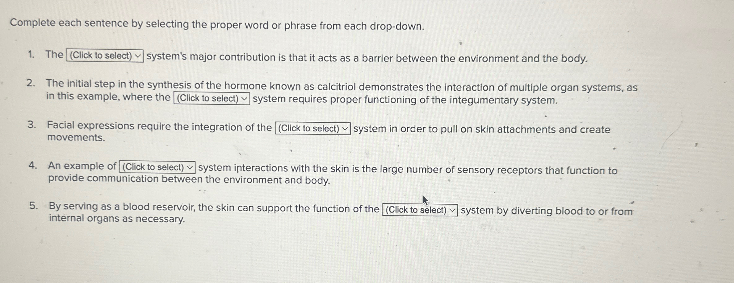Solved Complete each sentence by selecting the proper word | Chegg.com