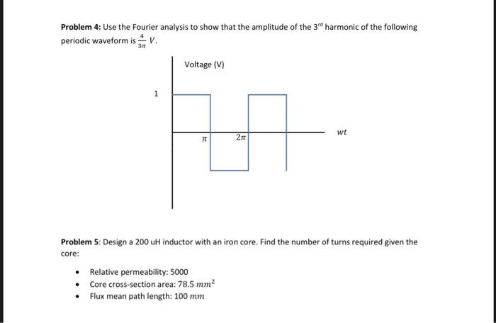 Solved Problem 4: Use the Fourier analysis to show that the | Chegg.com
