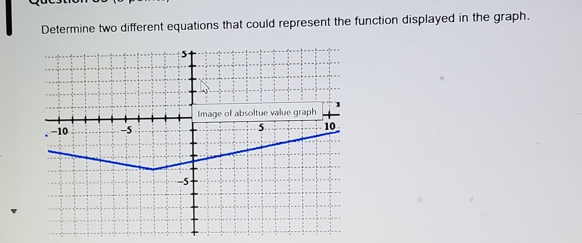 Solved Determine two different equations that could | Chegg.com