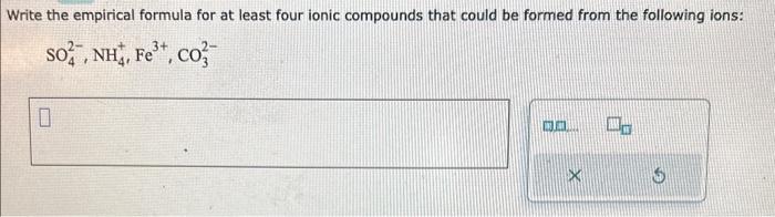 Solved SO42−,NH4+,Fe3+,CO32− | Chegg.com