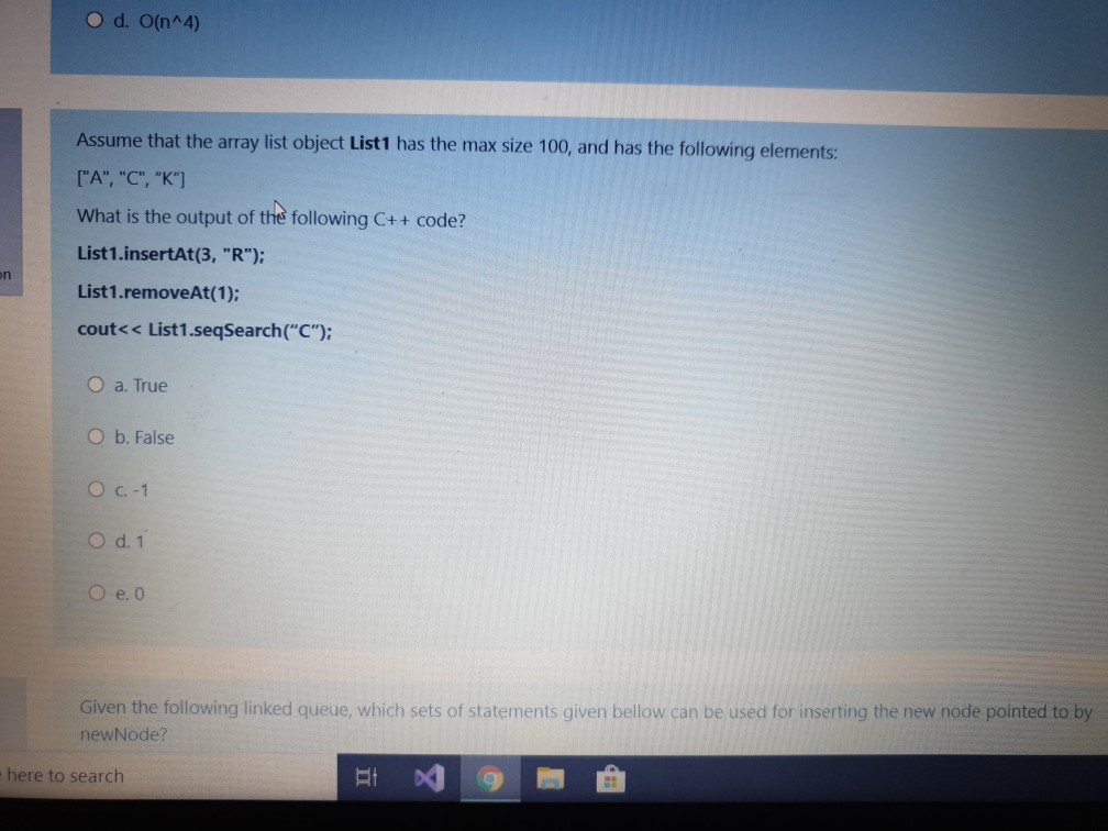 Solved 0 D On 4 Assume That The Array List Object List1