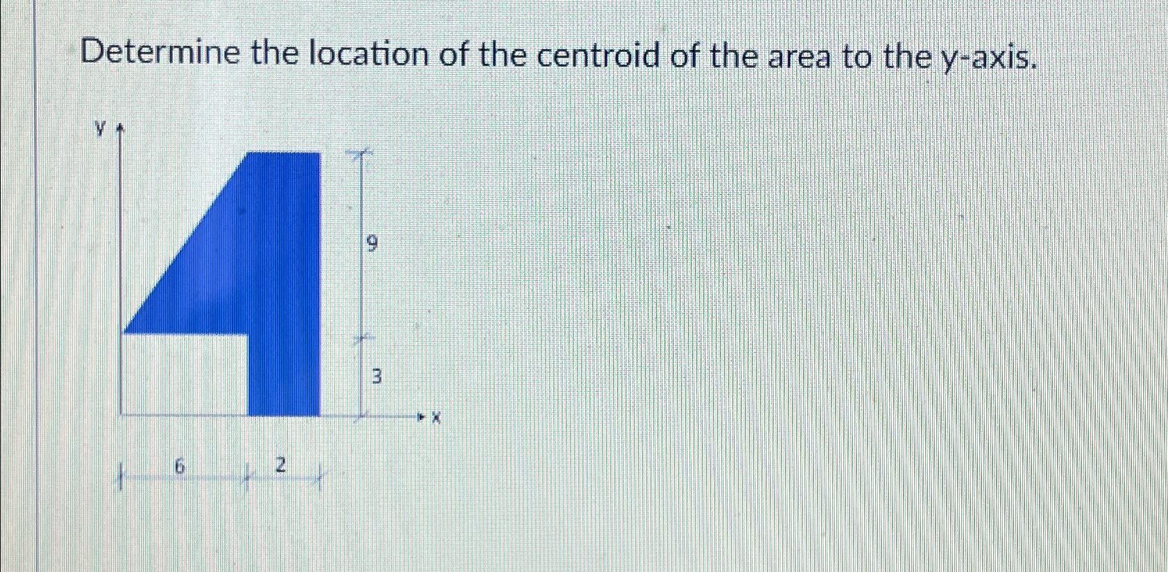 Solved Determine the location of the centroid of the area to | Chegg.com