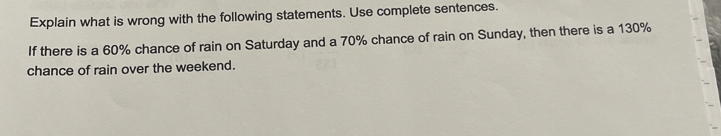 Explain what is wrong with the following statements. | Chegg.com