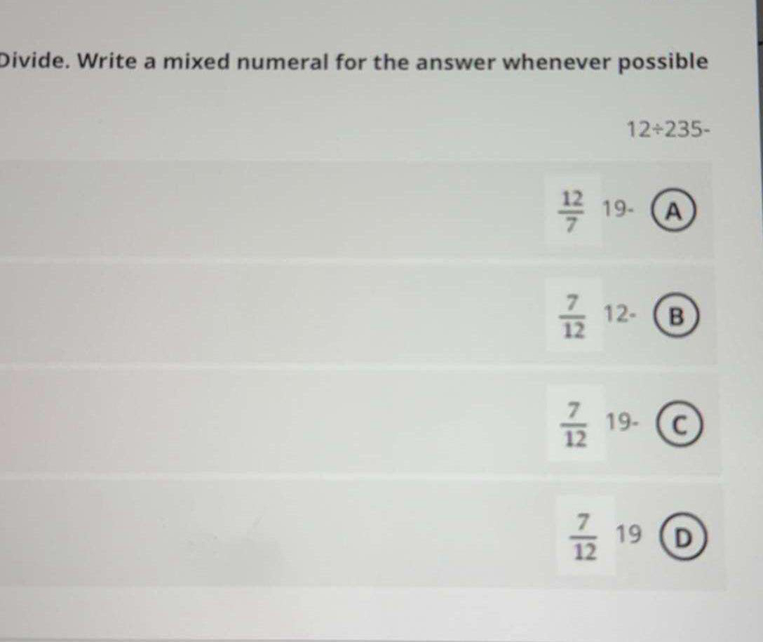 Solved Divide. Write a mixed numeral for the answer whenever | Chegg.com