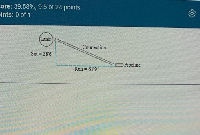 Solved A pipe fitter must connect a pipeline to a tank as | Chegg.com