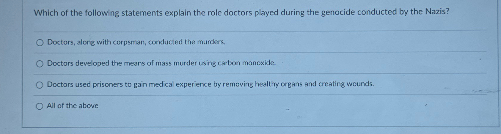 Solved Which of the following statements explain the role | Chegg.com