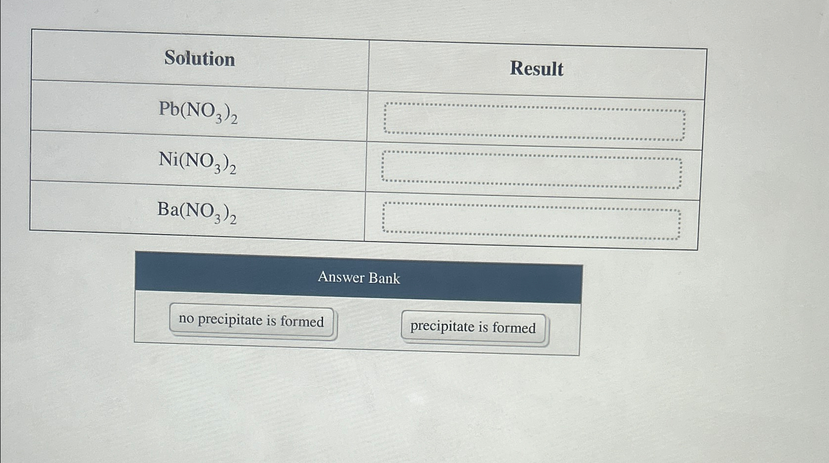 Solved precipitate is formed | Chegg.com