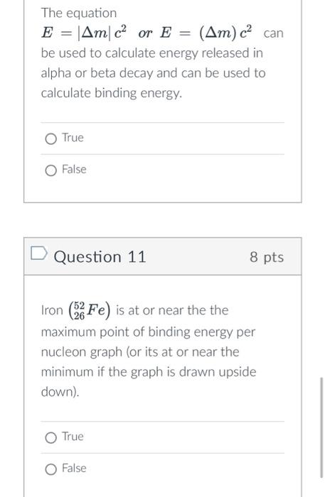 Solved The equation E=∣Δm∣c2 or E=(Δm)c2 can be used to | Chegg.com