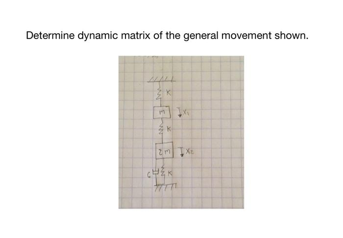 Solved Determine dynamic matrix of the general movement | Chegg.com