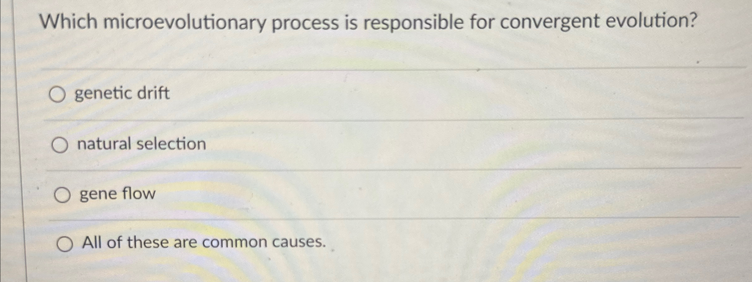 Solved Which microevolutionary process is responsible for | Chegg.com